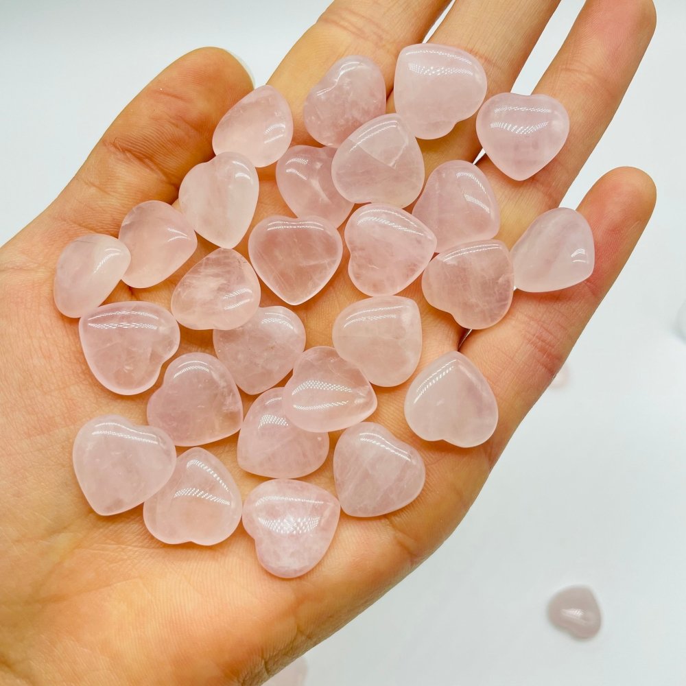 0.6in Mini Rose Quartz Heart | Rose Quartz | Crystalswholesaleusa