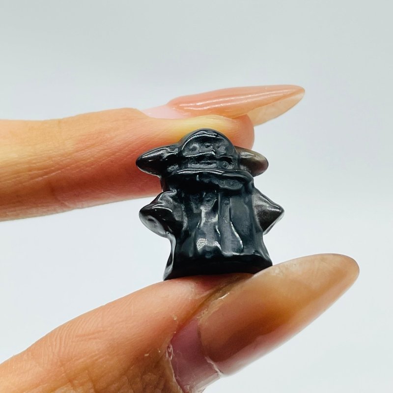Mini Black Obsidian Yoda Star Wars Crystal Carving Wholesale
